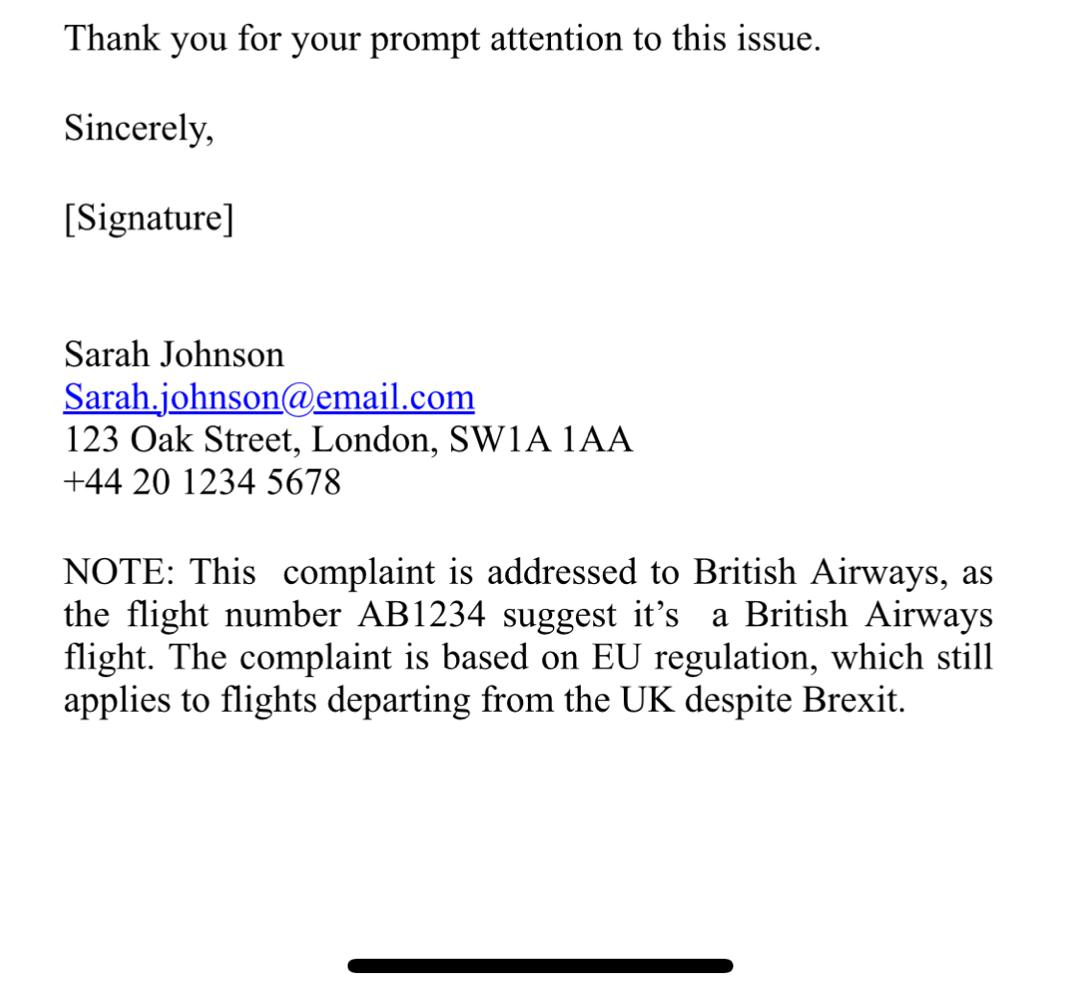 How to Draft a Flight Delay Compensation Letter: Free Template ...